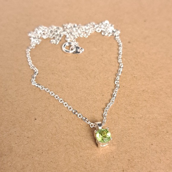 Effy | Jewelry | New Effy Pendant Green Rhinestone Silver Tone On A ...